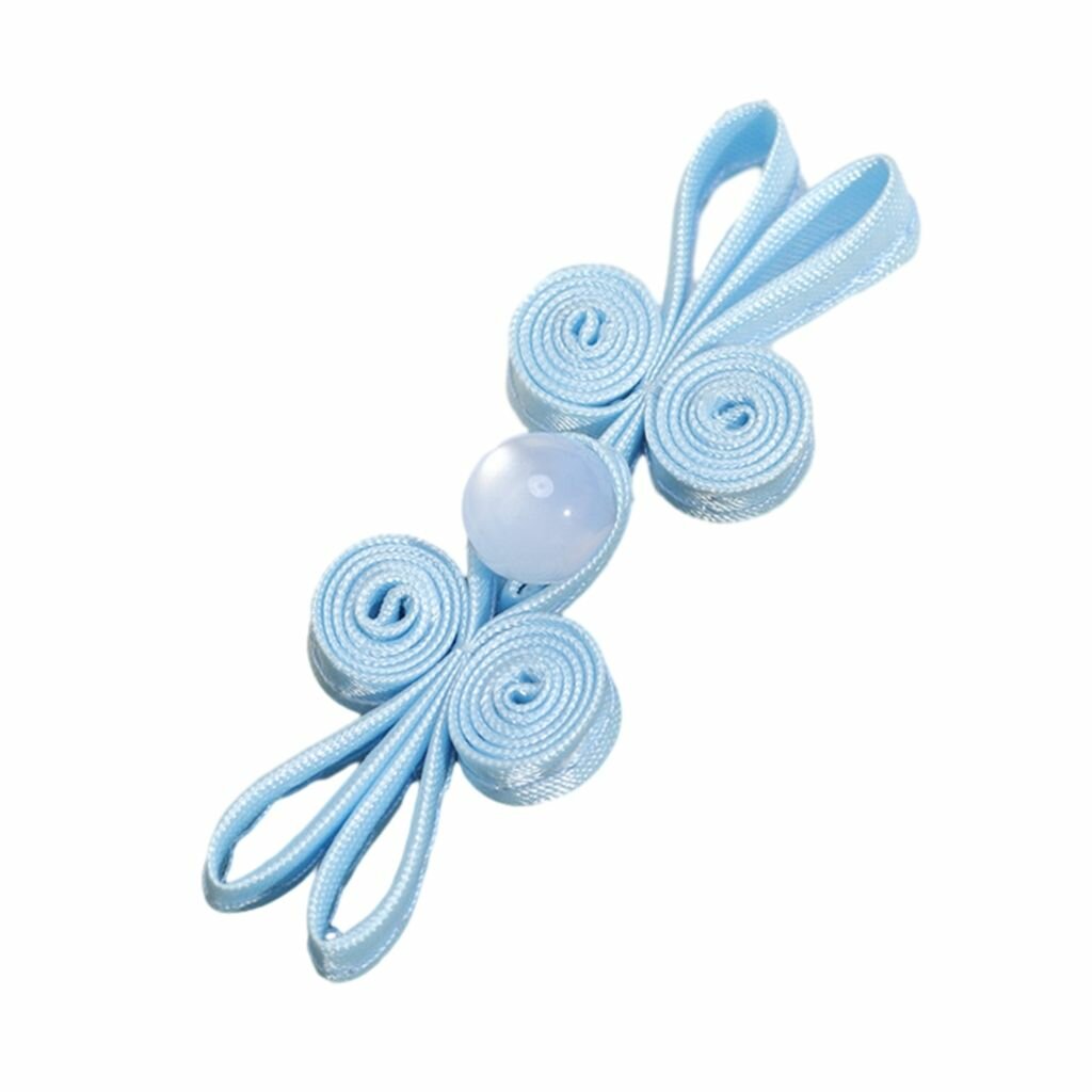 Нефритовая бусина-кролик-пуговица для ушей-светло-синий