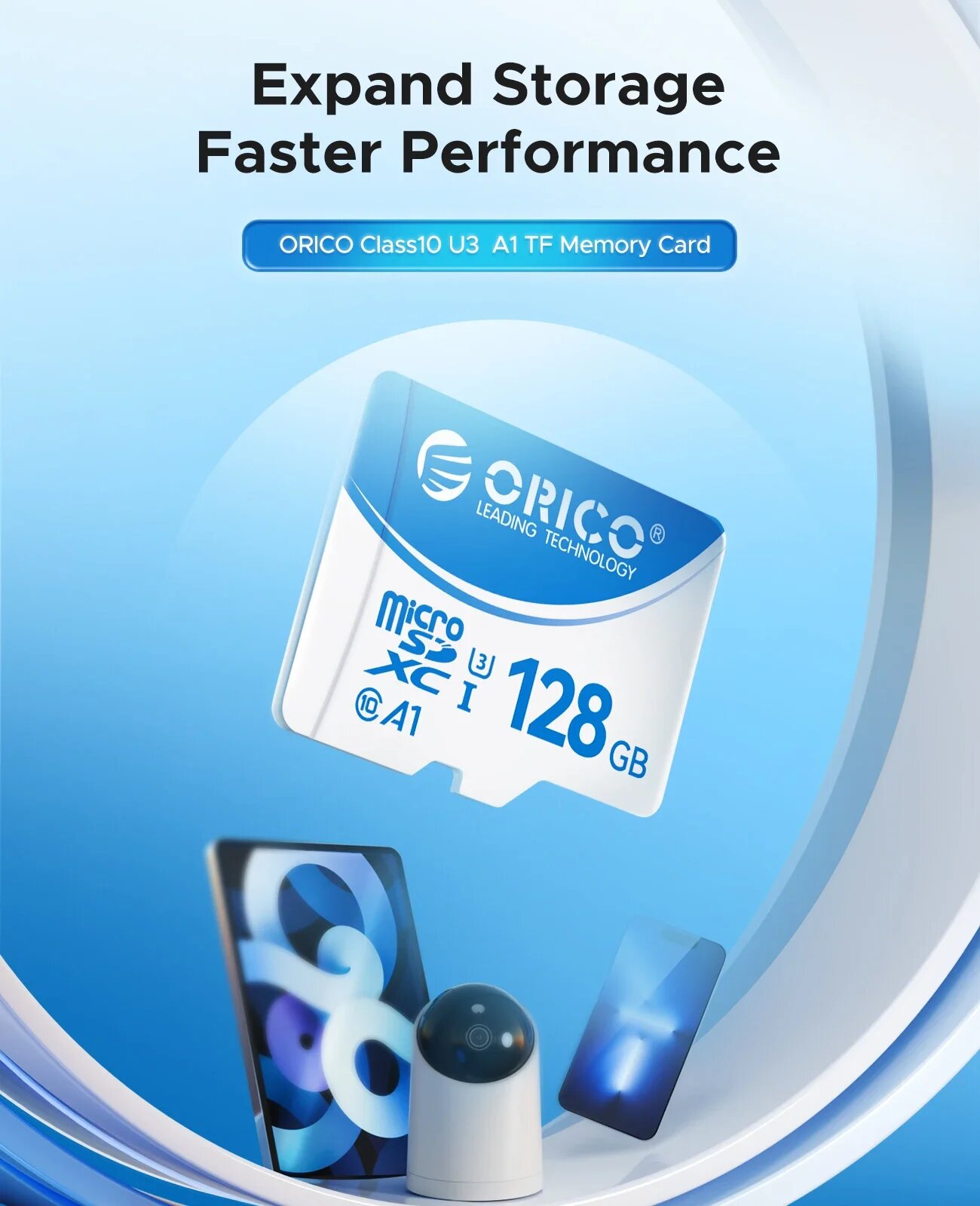 ORICO Micro SD 32GB Blue A1 U3 C10 — фото 1