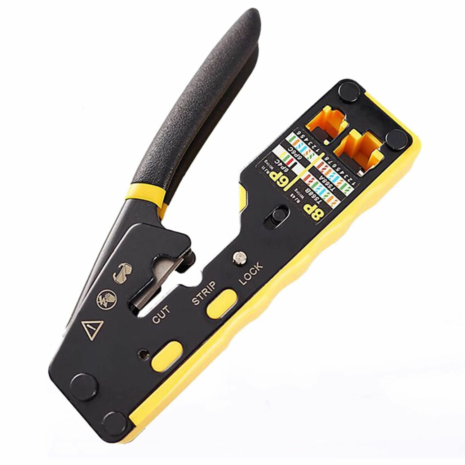 Zoerax RJ45 проходной обжимной инструмент, сетевые инструменты плоскогубцы Cat5 Cat6 8p8c Ethernet-кабель для зачистки кабеля зажим для проводов