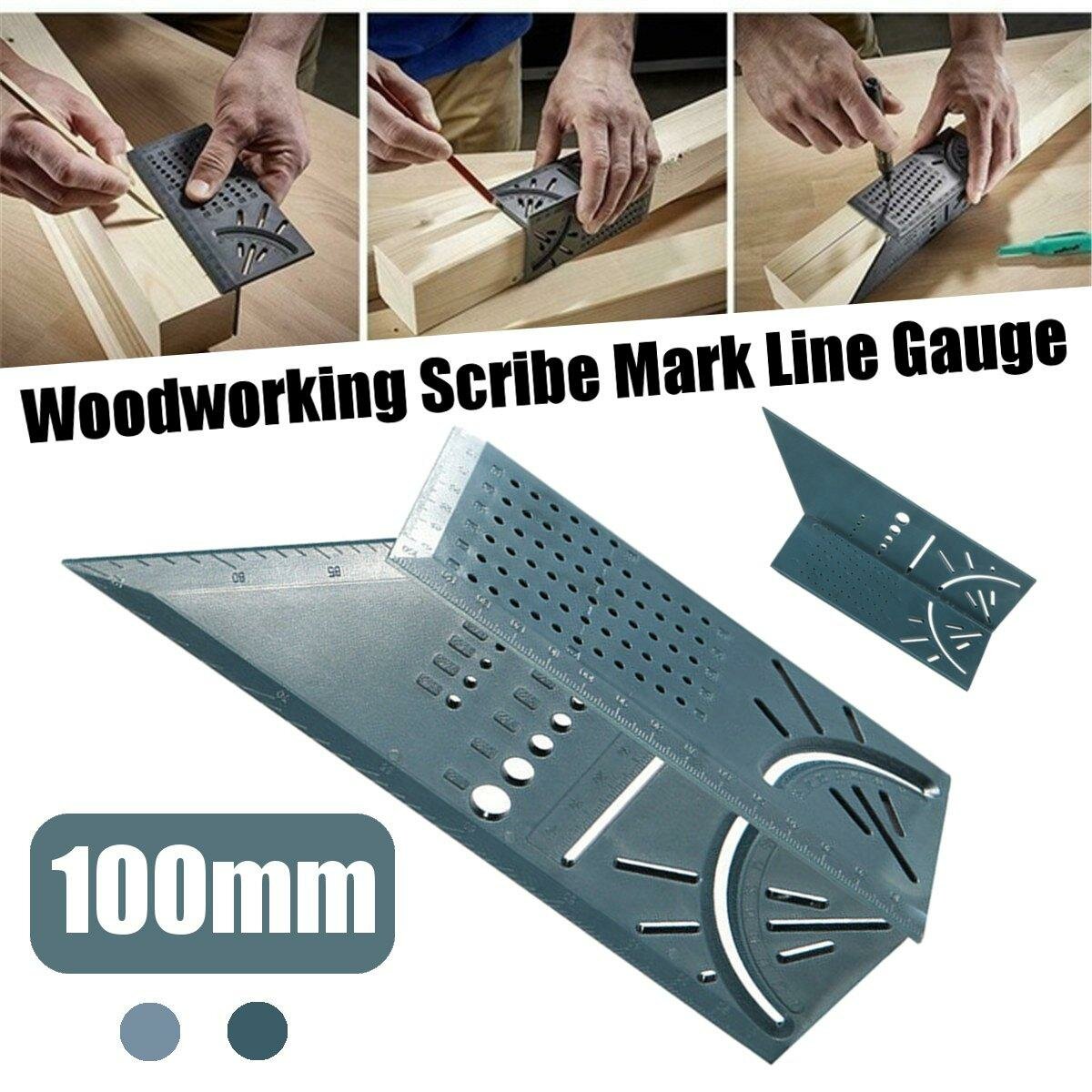 Обычная разметочная линейка для деревообработки, линейка Т-образного типа, разметка отверстий, алюминиевая мера