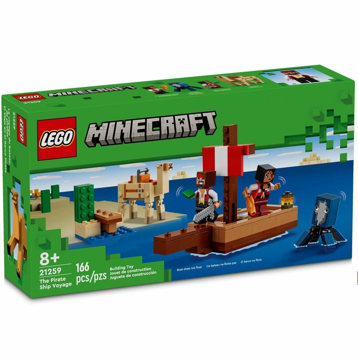 Конструктор LEGO Minecraft 21259 Круиз на пиратском корабле