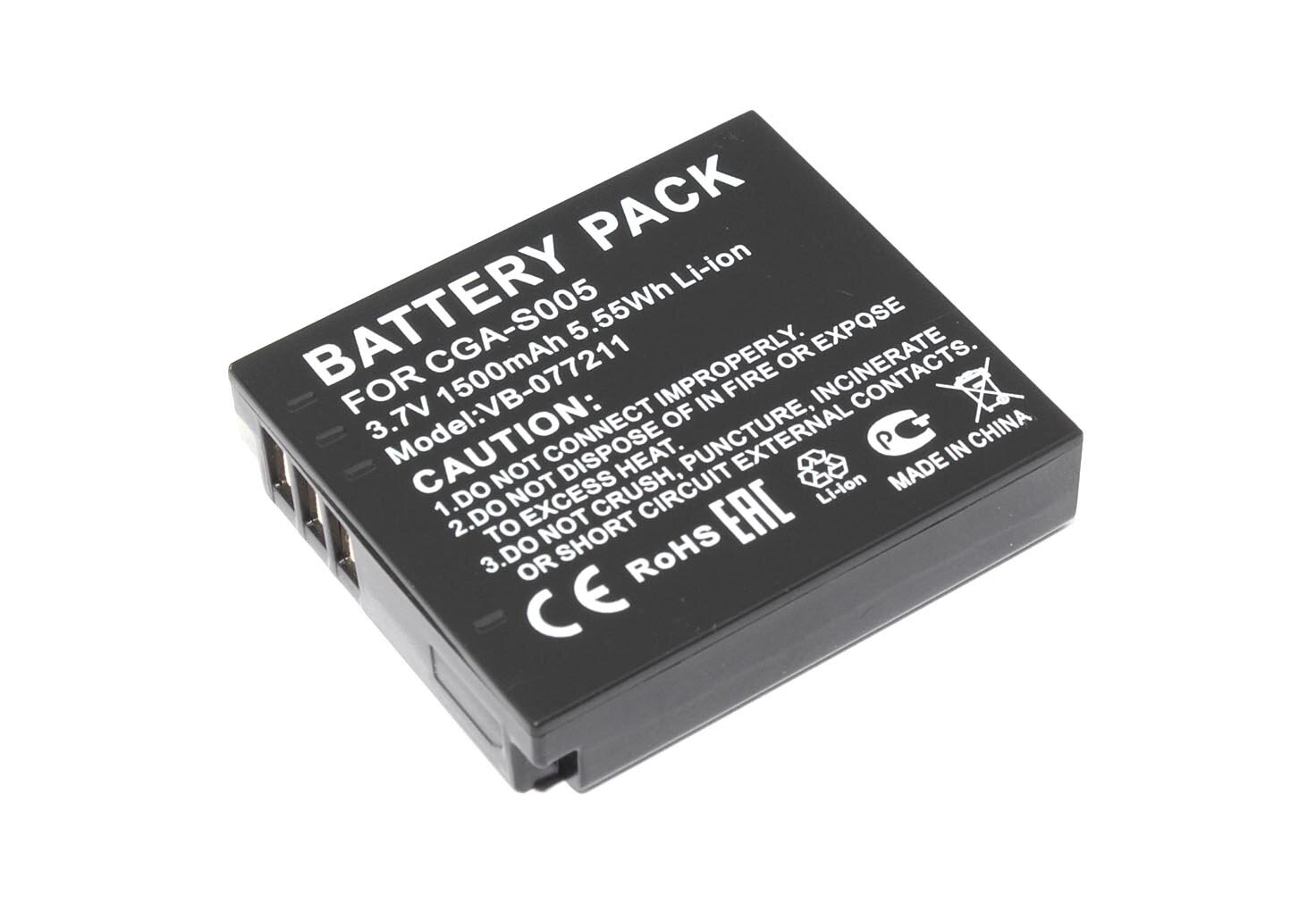 Аккумуляторная батарея для фото и видеокамеры Panasonic Lumix DMC-FS1 (CGA-S005) 3.7V 1500mAh Li-ion
