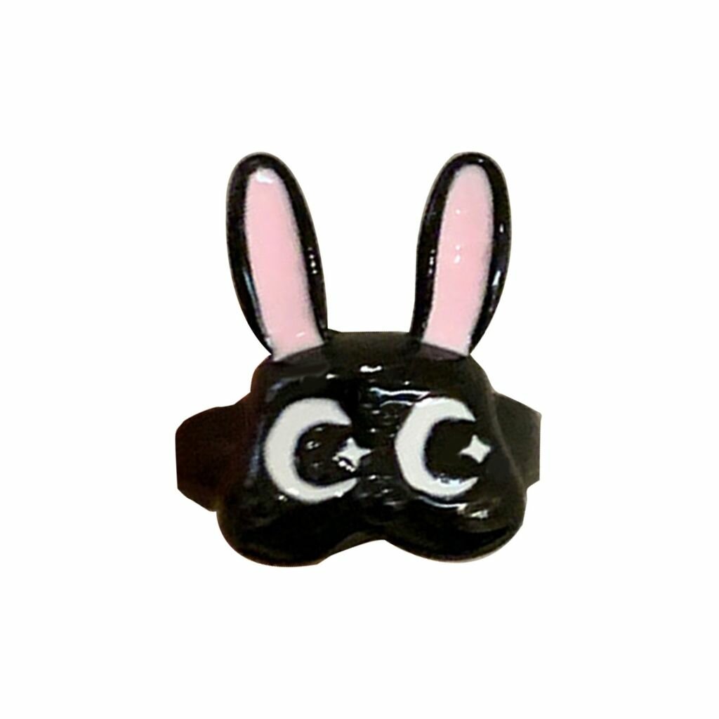 Тоторо Щенок овец с открытым кольцом-черный кролик