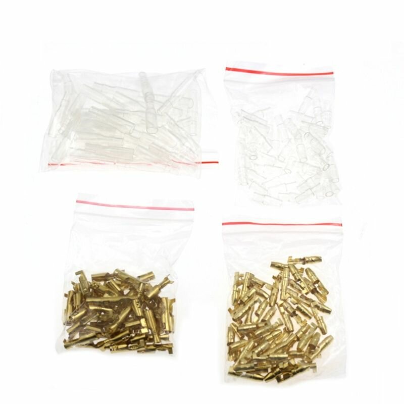 4,0 пулевидный разъем автомобильного электрического провода, диаметр разъема 4 мм, штырь, 50 компл./200 шт, гнездо + штекер для случая, холодный пресс