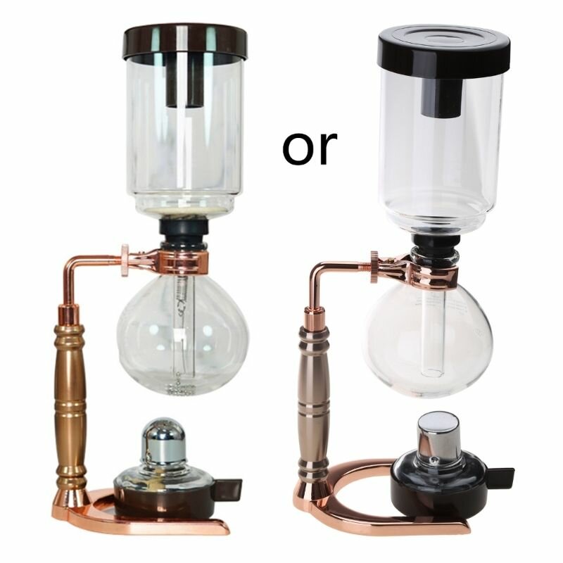 Кофейник-сифон, термостойкий кофейник-сифон на 3 порции, розовое золото