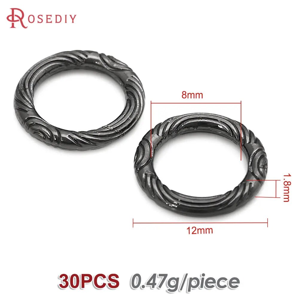 18-каратное золото, латунь, бамбуковый круг, закрытые кольца, аксессуары «сделай сам», материалы для изготовления ювелирных изделий, Rosediy, официальная веб-сайт