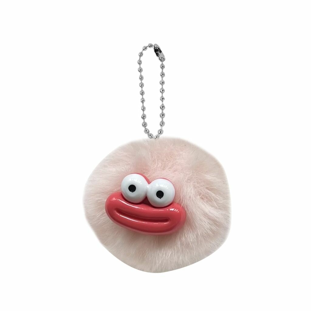 "Брелок-помпон в виде сосиски", Розовый