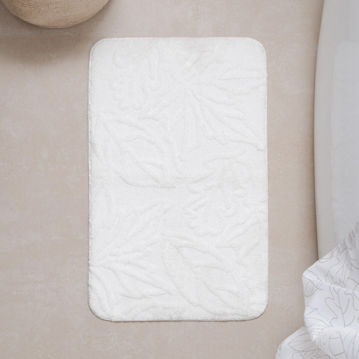 Коврик для ванной комнаты 50х80 см Shelest Moroshka цвет Белый