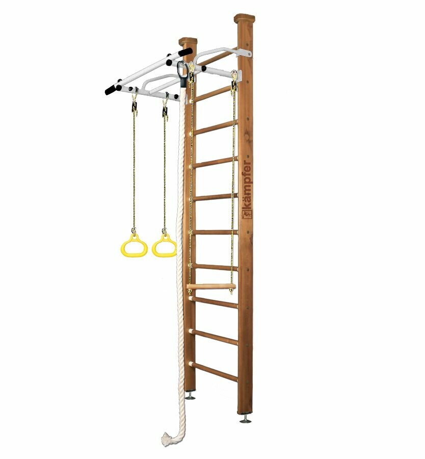 Шведская стенка Kеmfer Helena Ceiling (№2 Ореховый Стандарт белый антик турник)