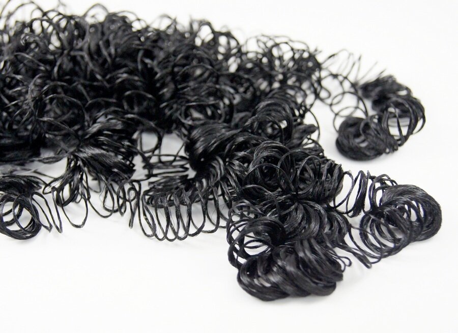 Волосы кудри для кукол 45 гр. ±5 гр, цв. черный