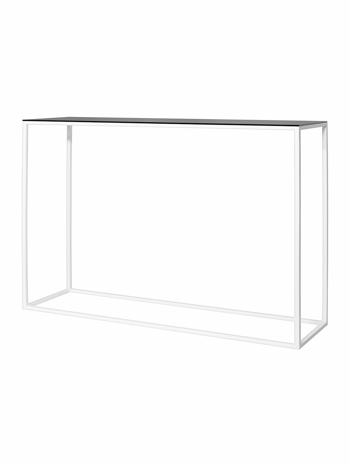 Консольный столик, туалетный столик Norman 1400х875х280мм ( каркас белый, стекло серое графит )