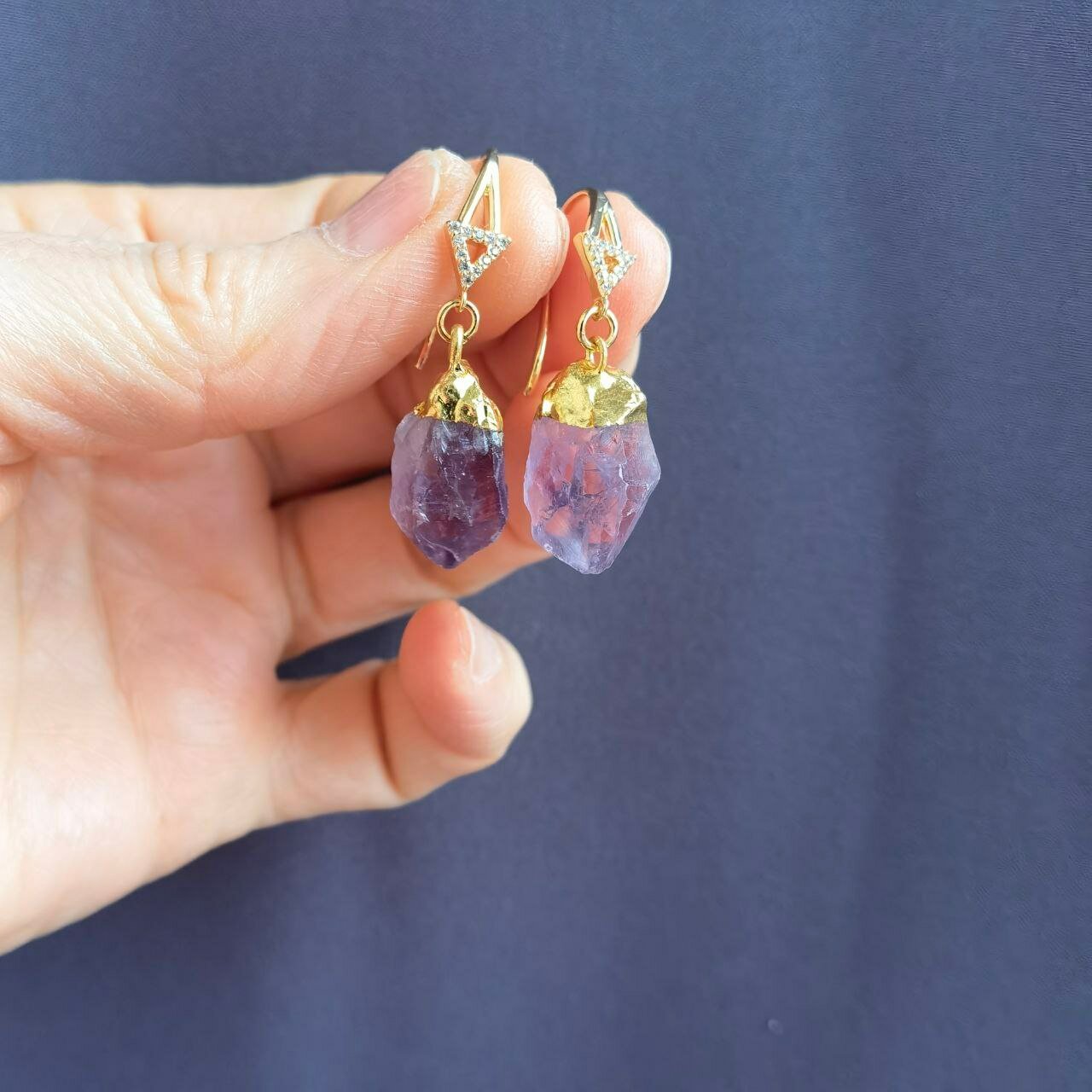 Серьги, аметист