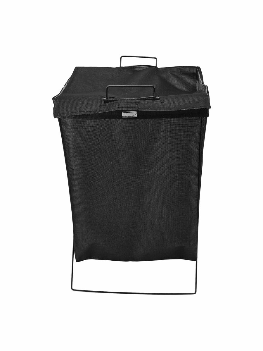 Складная корзина для белья с металлическим каркасом, черная, большая вместимость, высокий прямоугольник, органайзер для грязной одежды