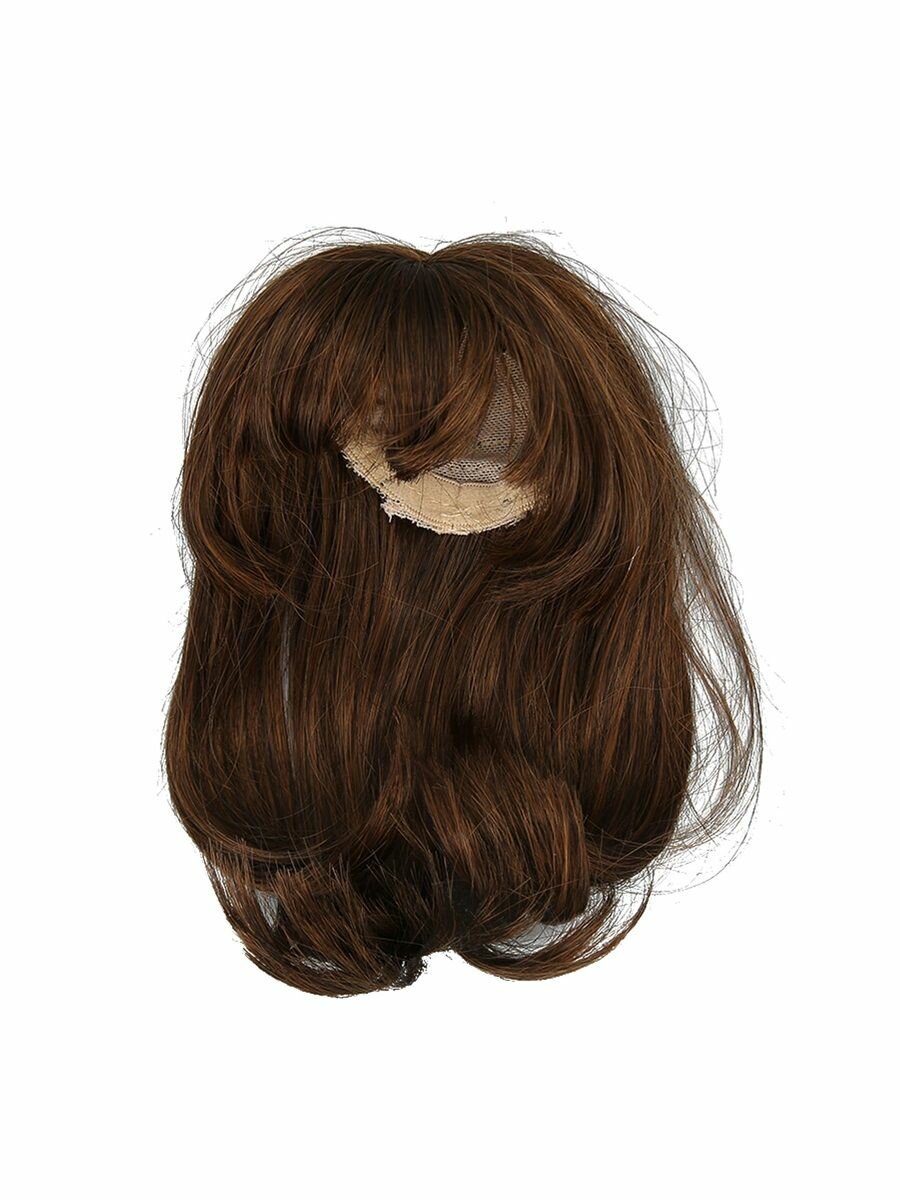 Шарнирный кукольный парик 15,5-17 см с челкой, светло-коричневый высокотемпературный шелковый парик для куклы сделай сам , для головы куклы 1/6