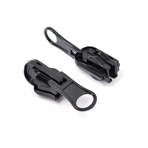 Бегунок MaxZipper автоматический реверсивный двухсторонний, цвет черный, 10 шт (ТР#8)