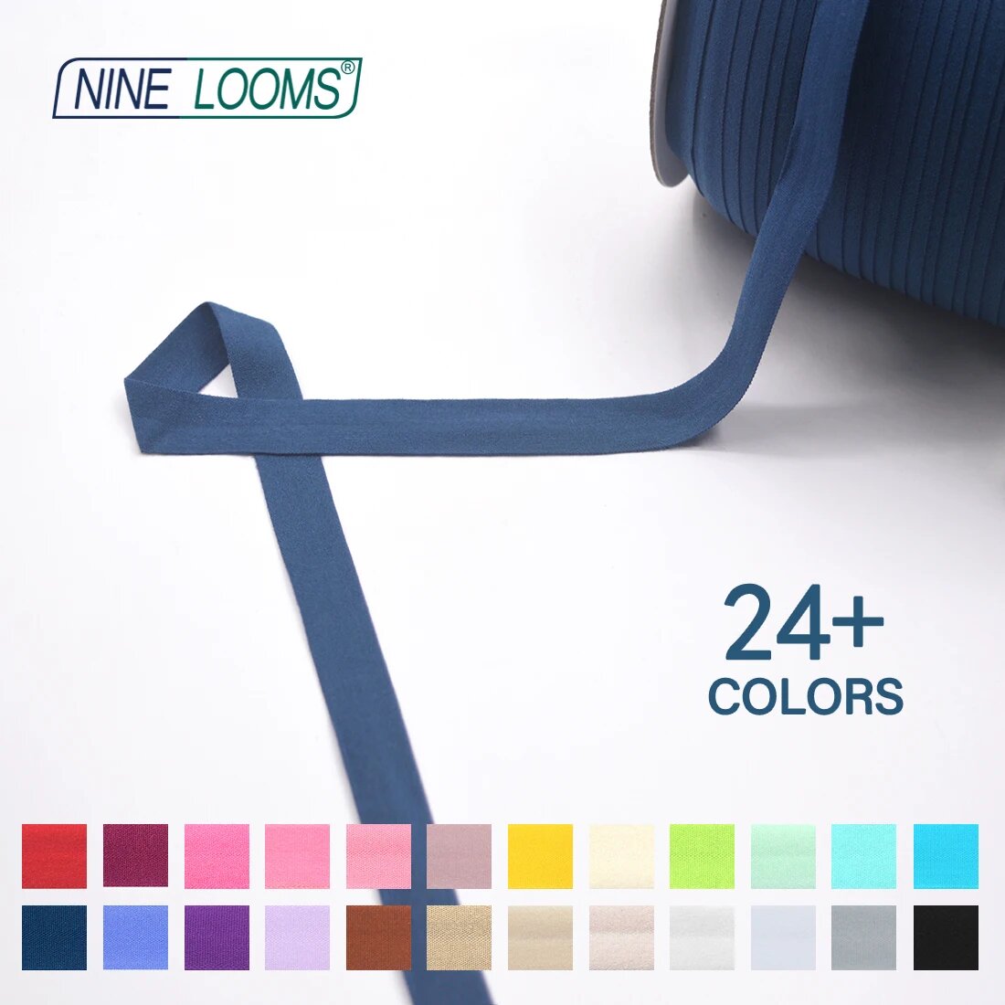 NINE LOOMS Резинка 5/8" Navy, 5 Yards