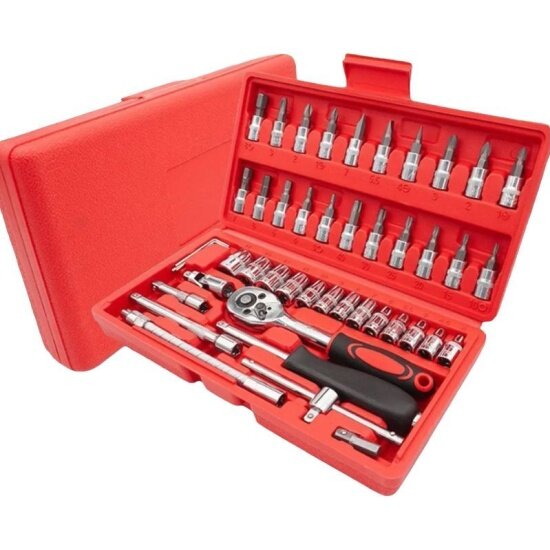 Набор инструментов Zdk Kit 46 предметов, автомобильные инструменты в кейсе, для авто и гаража (kit46)