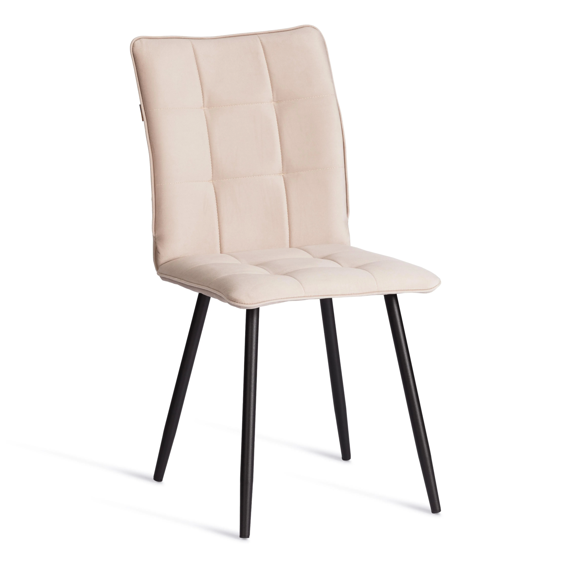 Стул обеденный Bari TetChair бежевый, ткань и металл, мягкое сиденье, без подлокотников