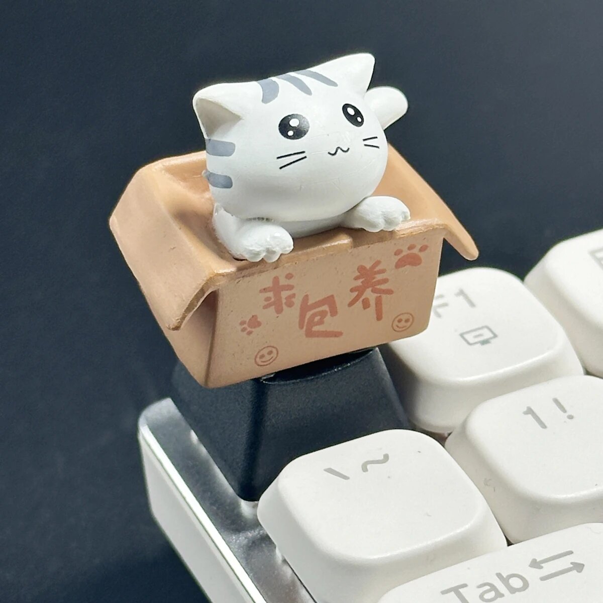 Колпачки для клавиш Kawaii Anime Cat Белый, WHITE