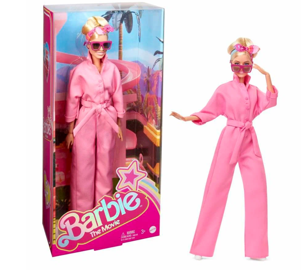 Кукла Mattel Barbie Movie Pink Блондинка в розом комбинезоне HRF29, розовый