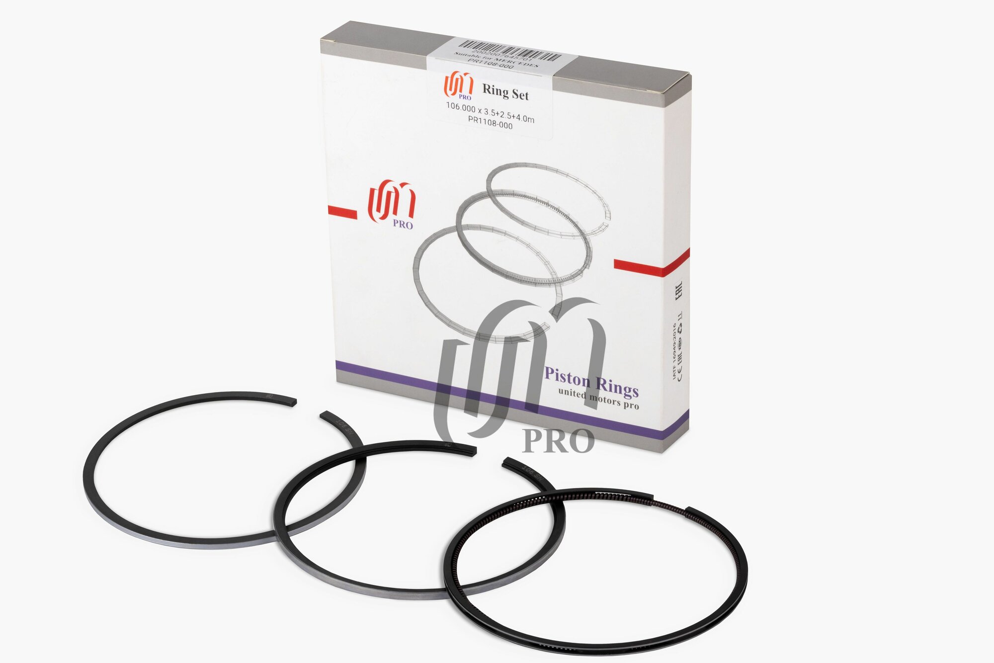 Кольца поршневые STD MB OM 924/OM 926 Euro 5 d106.0 STD 3.5-2.5-4.0 на 1 цил. UMpro