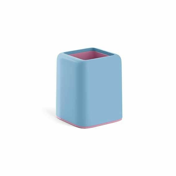 Подставка для пишущих принадлежностей Erich Krause стакан, "Forte. Manga", голубой с розовым (61632)