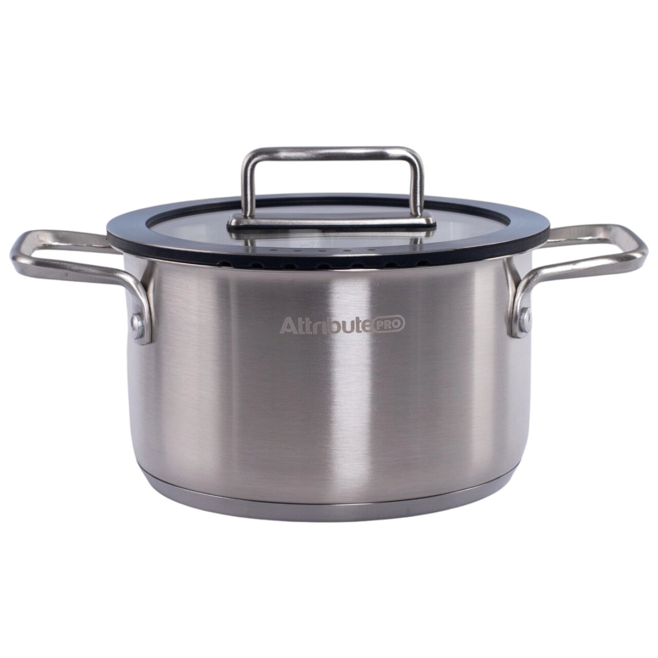 Attribute Argento Индукционная кастрюля 18 см, 2.5 л, нержавеющая сталь/стекло