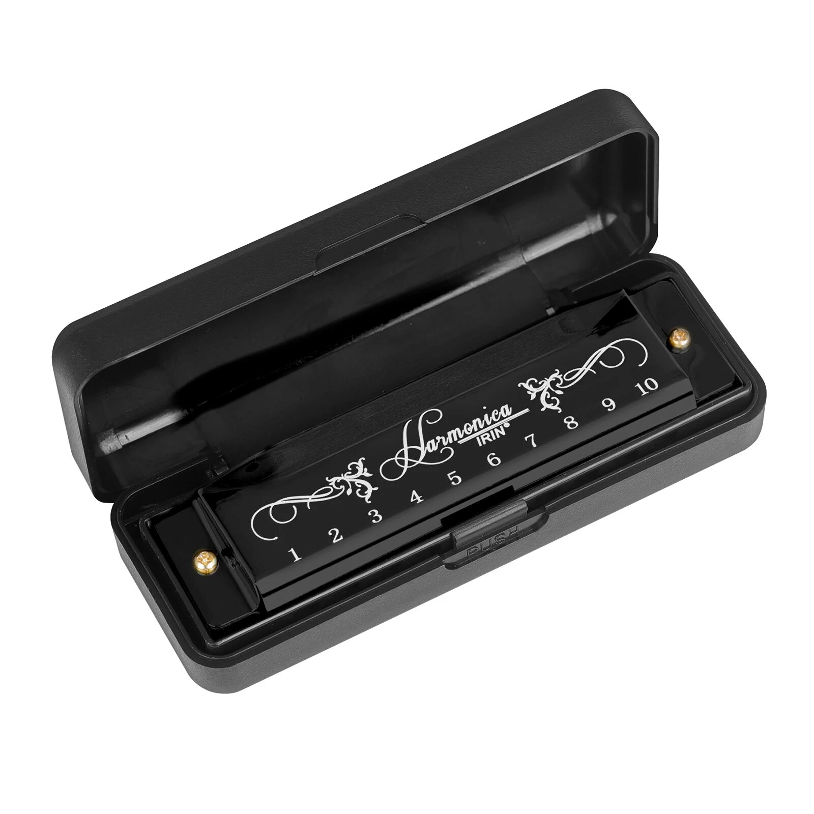 Губная гармошка Hohner C 10 отверстий Черный, Black