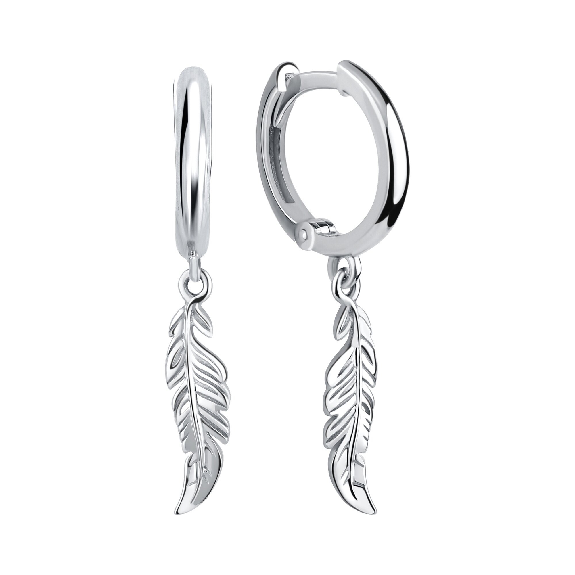 Серьги, серебро, 925 проба, родирование