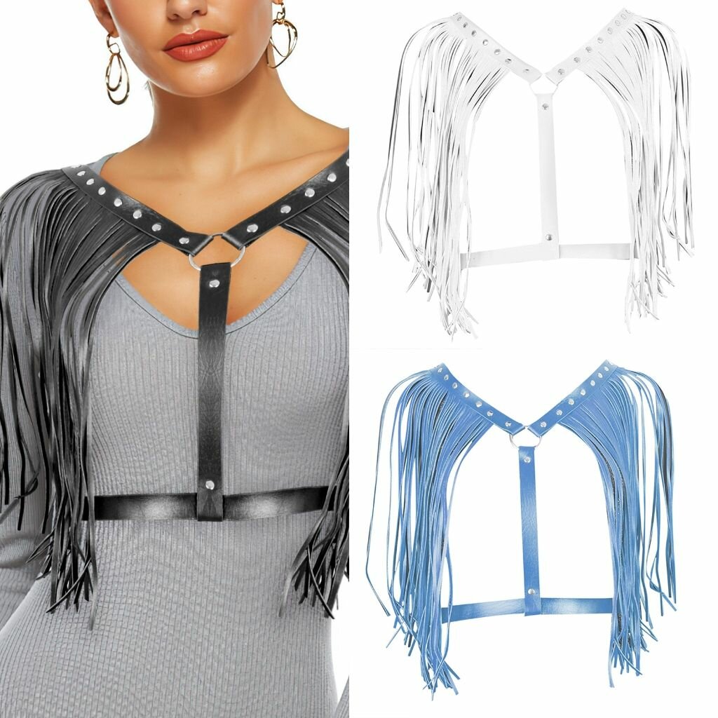 Пояс-Шаль С Кисточками В Стиле Панк-Панк-Черный