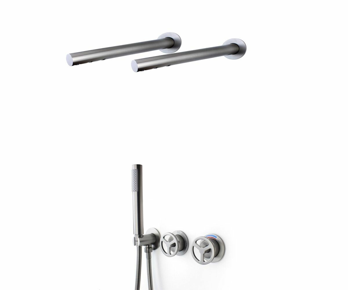 5011GG-F Душевой комплект встраиваемый (душ 3 форсунки 2 шт) LIBERTY, графит (шт)