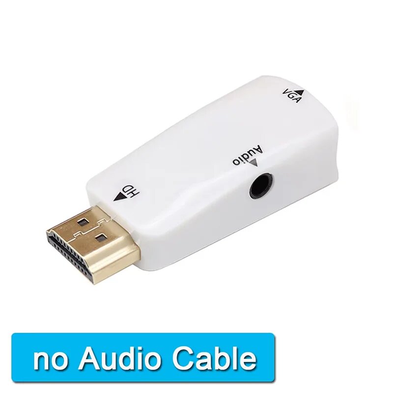 LMDAOO HDMI-VGA конвертер с аудио 1080p White no cable