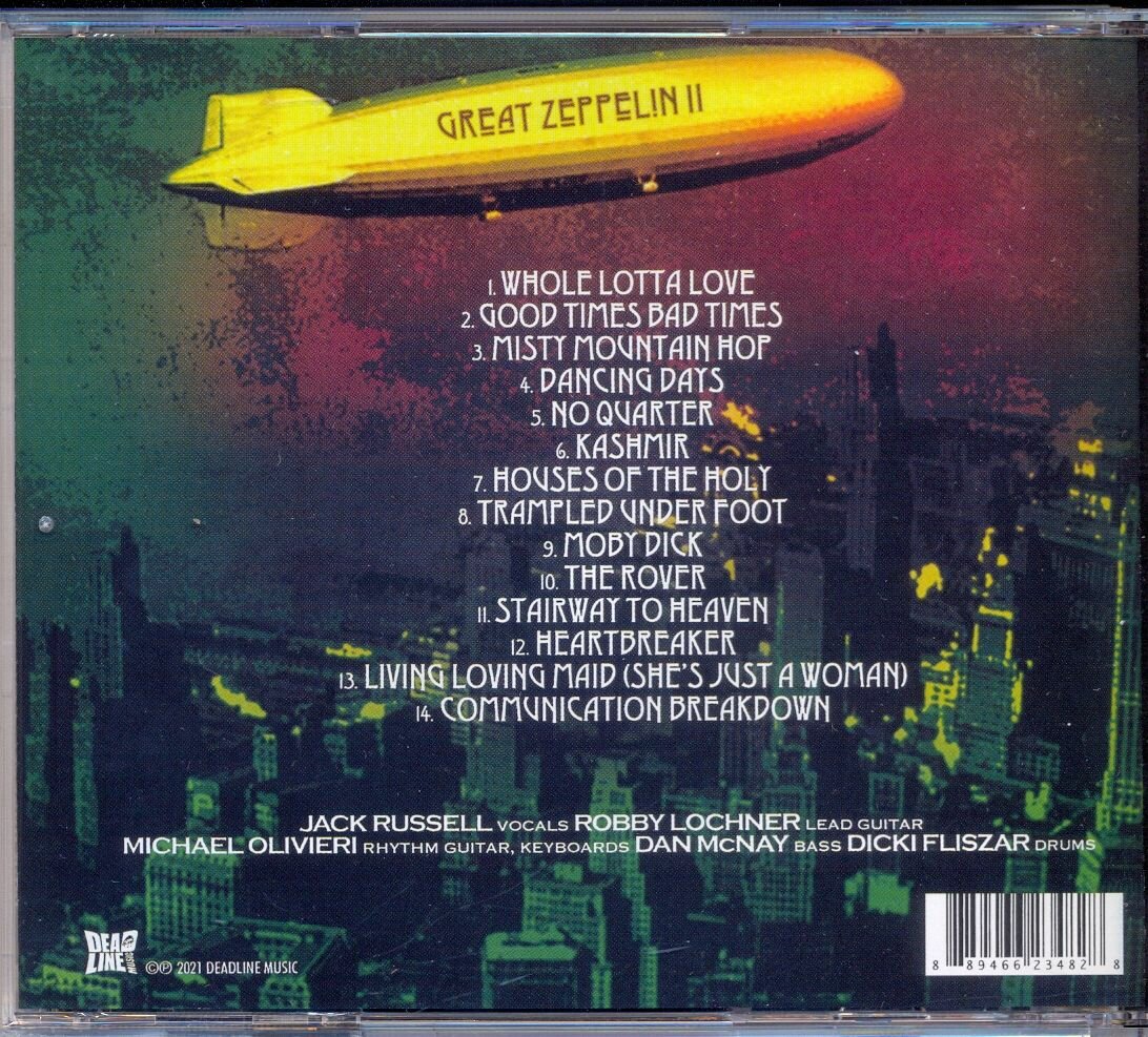 GREAT WHITE (JACK RUSSEL'S ) - Great Zeppelin II - A Tribute To Led Zeppelin 2021 г. Компакт диск