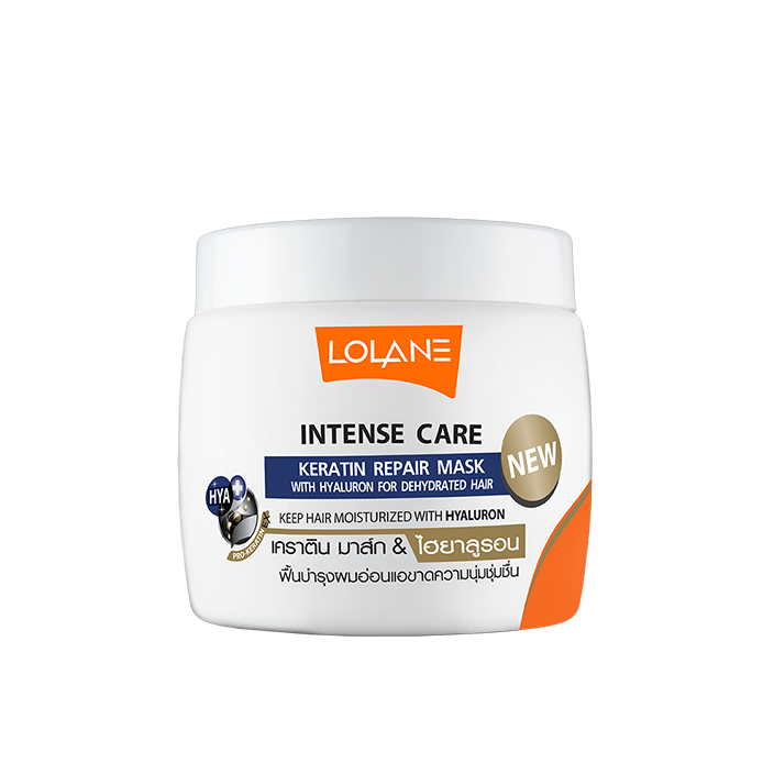 INTENSE CARE Keratin Repair Mask FOR DEHYDRATED Hair, Lolane (интенсивный уход Кератиновая Восстанавливающая Маска для обезвоженных волос, Лолейн), 200 г.