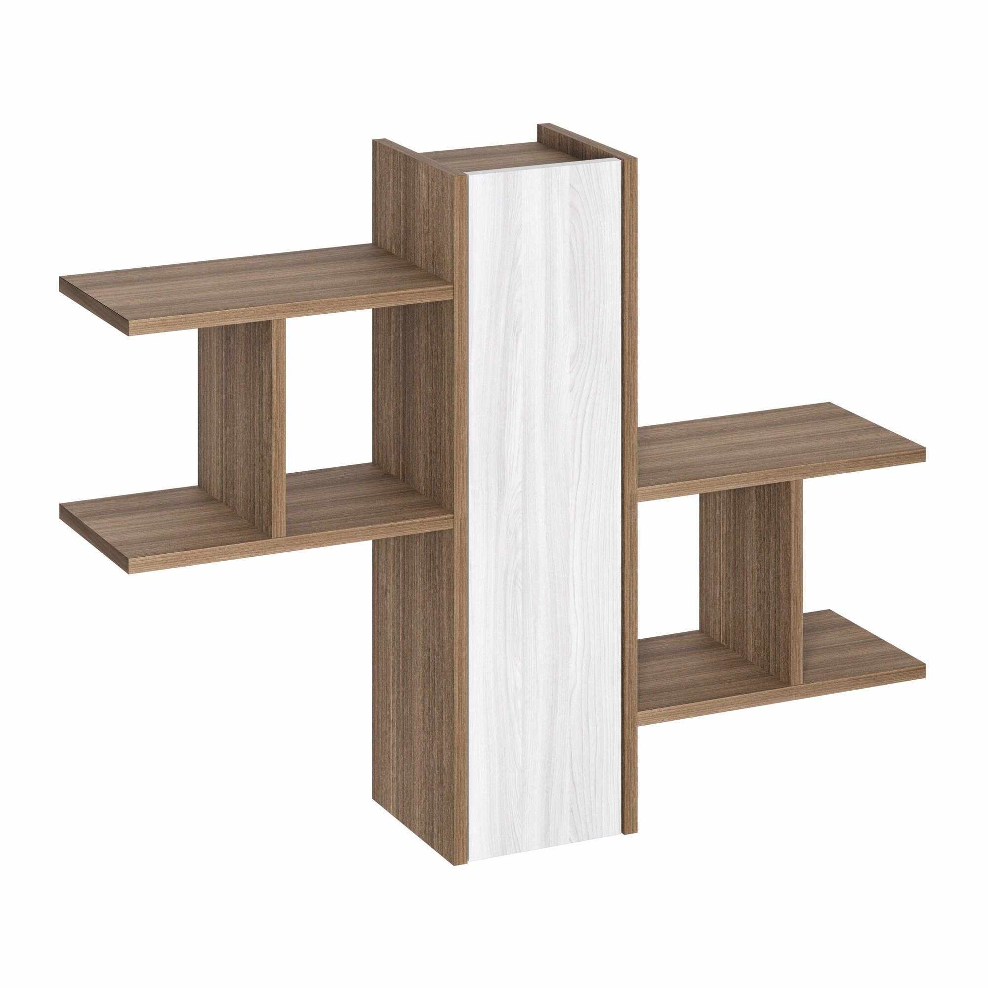 Полка с дверкой лайт Шимо темный/Шимо светлый/МК (Атмосфера)