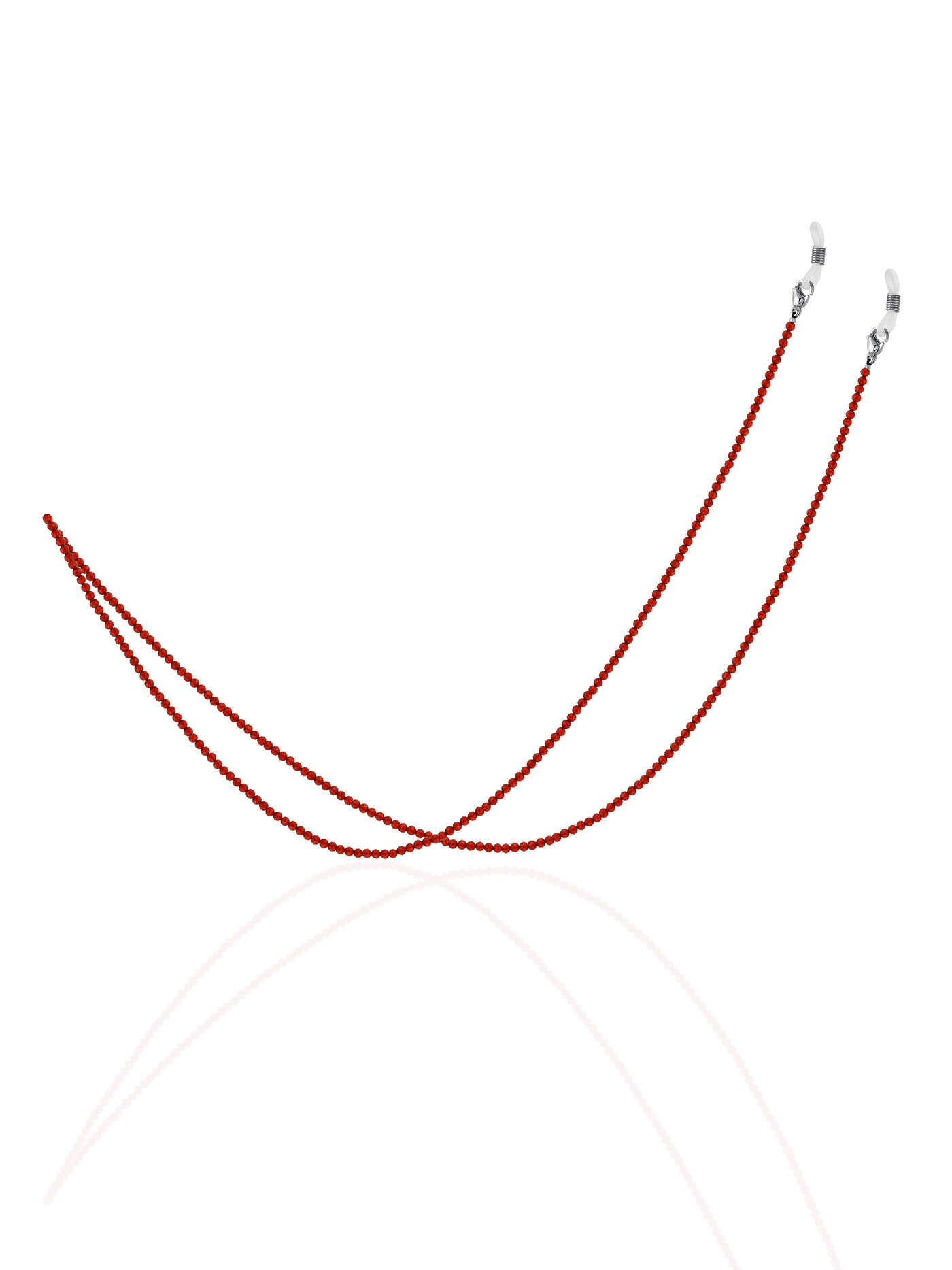 Женская цепочка для очков с натуральным сердоликом