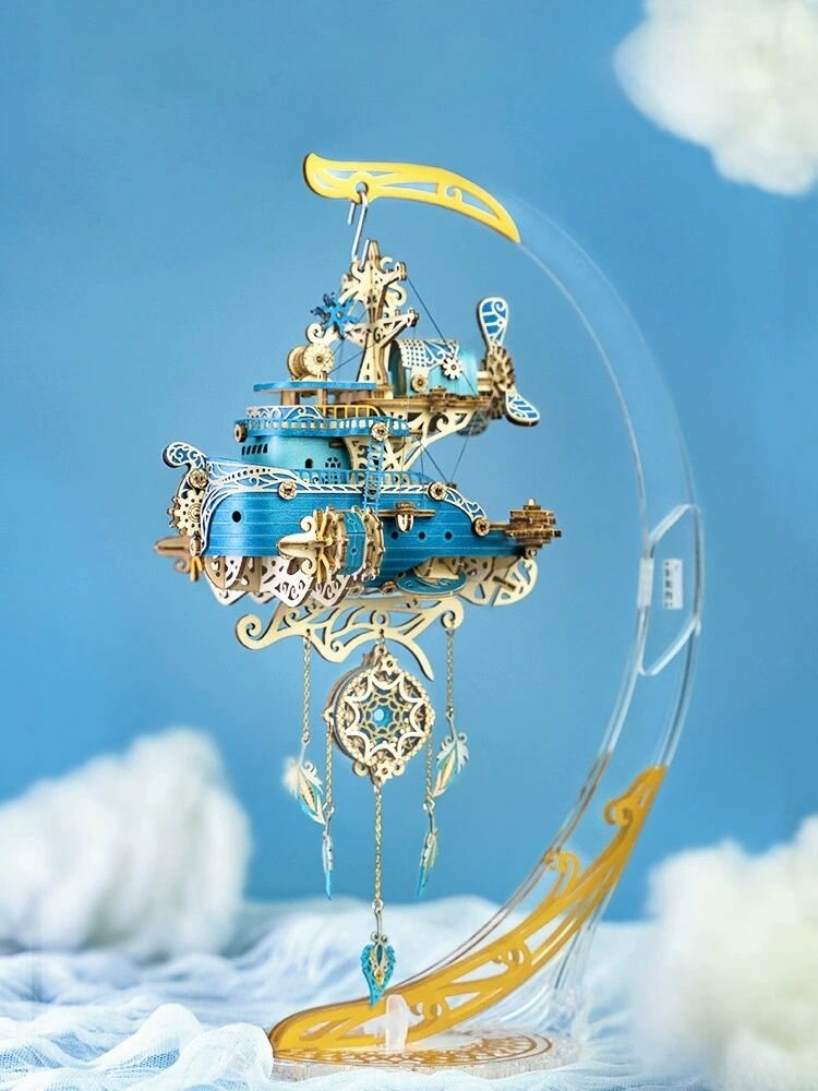 Стиль стимпанк, модели для сборки, деревянная бумажная модель пиратского корабля.