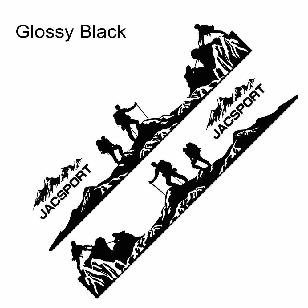 Наклейка на дверь пикапа JAC Shuailing T6 T8 Pro, декоративная наклейка на грузовик, гору, восхождение, автомобильная виниловая пленка, чехол, автомобильные аксессуары Glossy Black