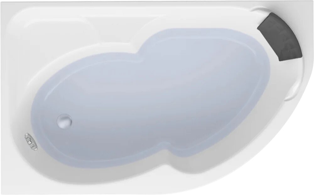 Акриловая ванна Lavinia Boho Grance Hill L 170x105, с каркасом, с экраном, угловая, левая, пристенная, встраиваемая, белая, глянцевая, асимметричная, с сиденьем, с подголовником