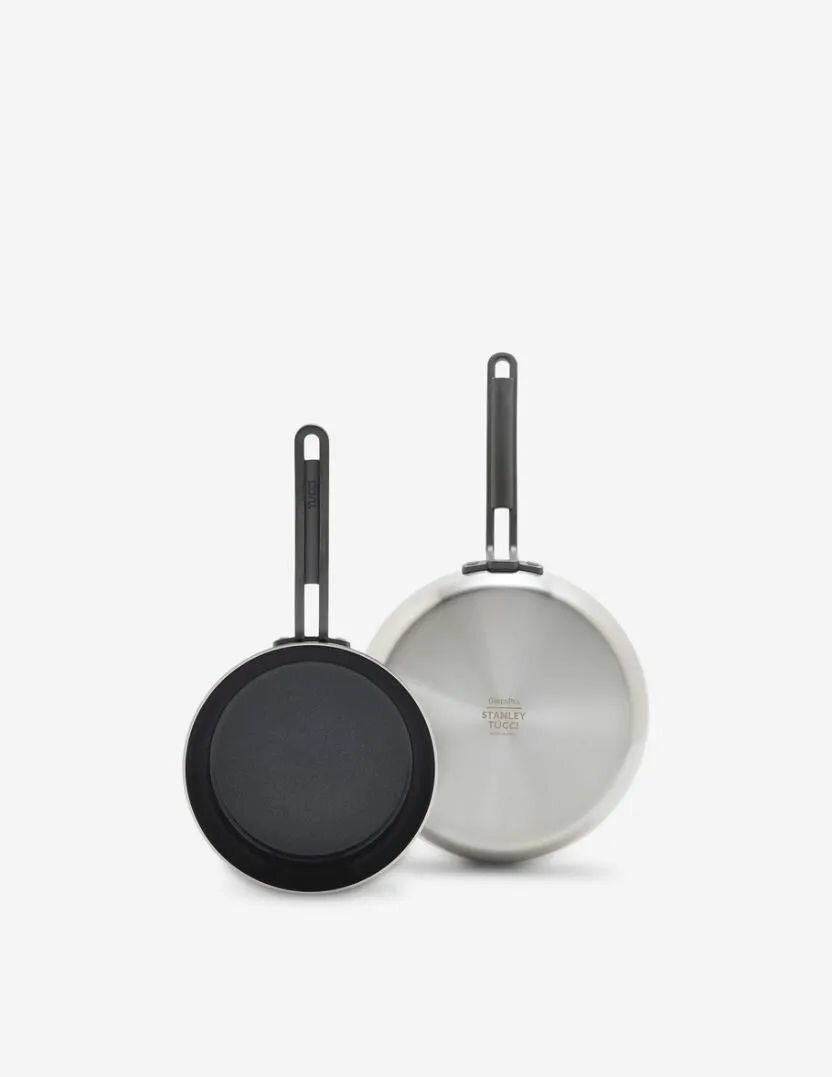 Набор из 2 сковородок Stanley Tucci 20+26 см, цвет черная/серебро из нержавеющей стали-CW-CC007817-002
