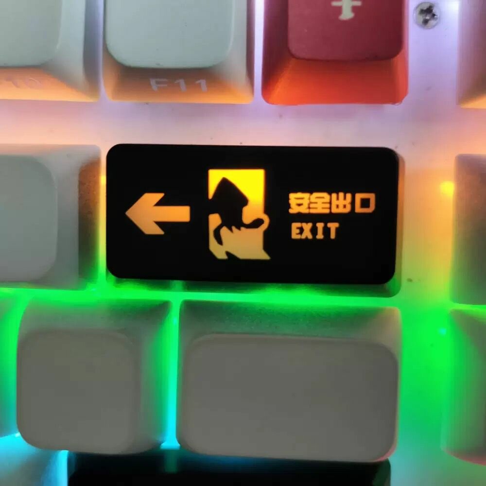 Кастомные кейкапы для клавиатуры "Backspace and Enter", черный цвет