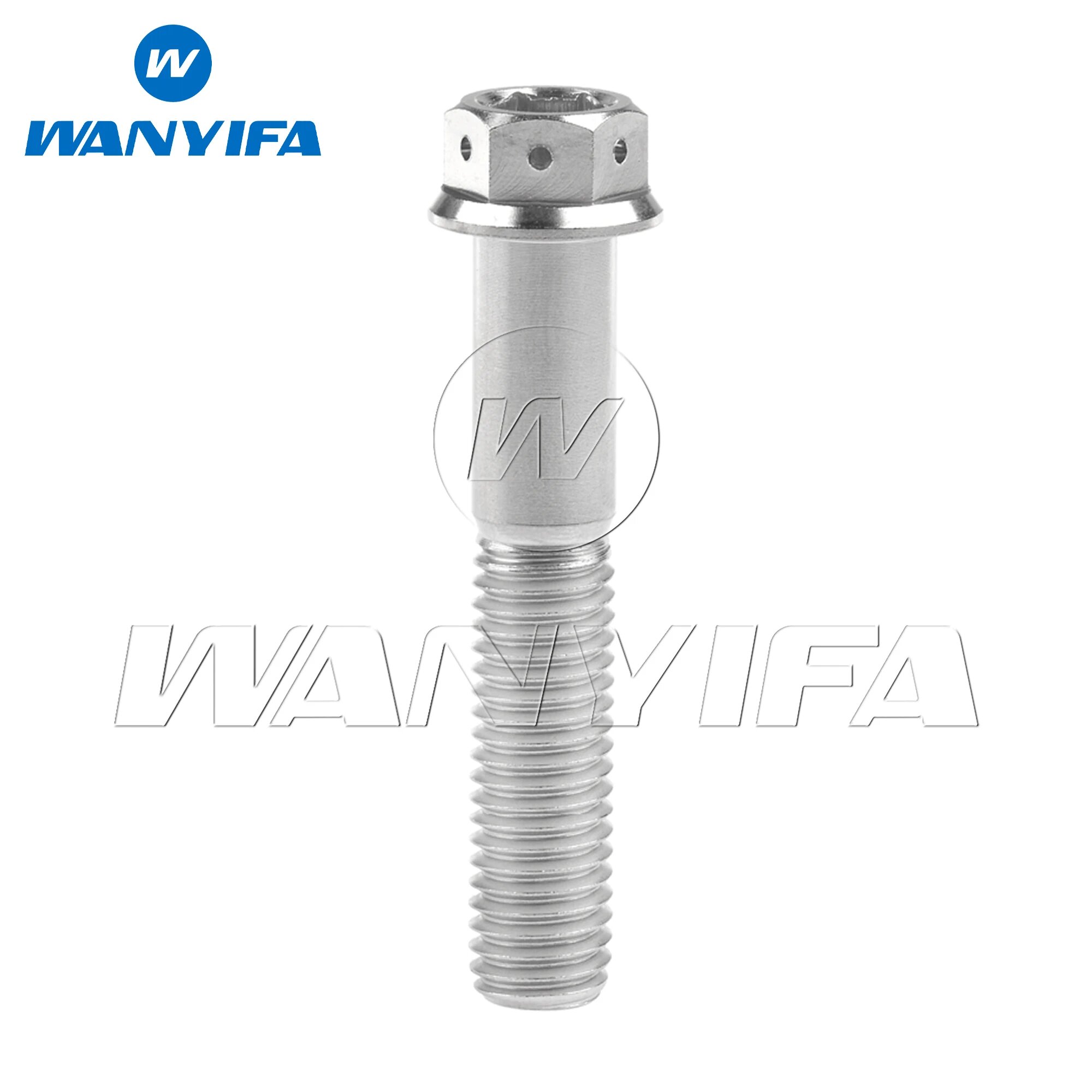 Титановые болты Wanyifa M10x20 25 30 35 40 45 50 55 60 65 70 75 80 85 90 мм M10 Pitch 1.5mm, Titanium, 35mm