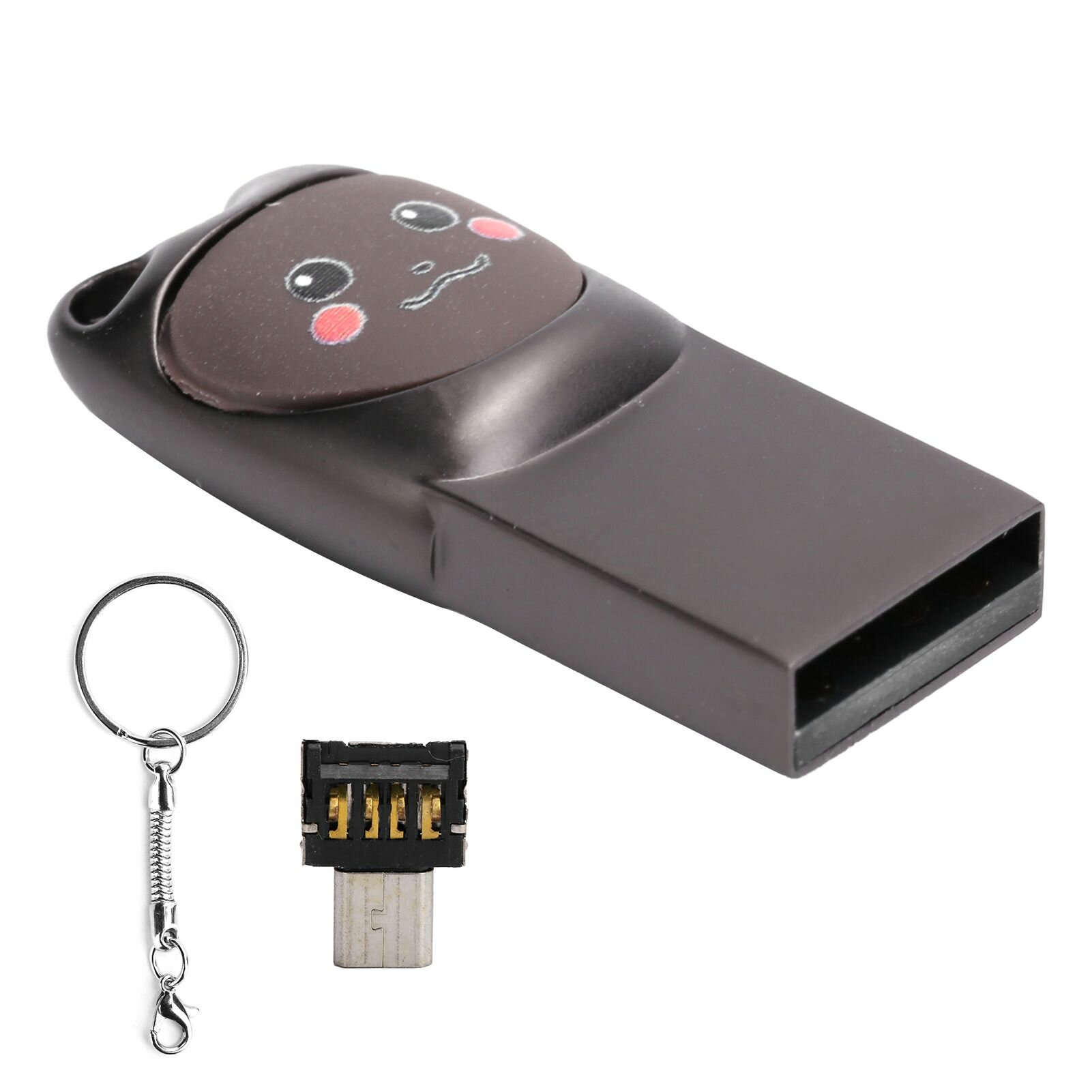 U диск, 128 ГБ, USB 2.0, с адаптером Micro USB, для телефона и компьютера