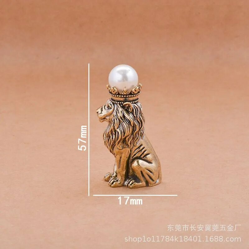 Статуэтка "Маленький лев король", металл, шоколадного цвета, 3х3 см