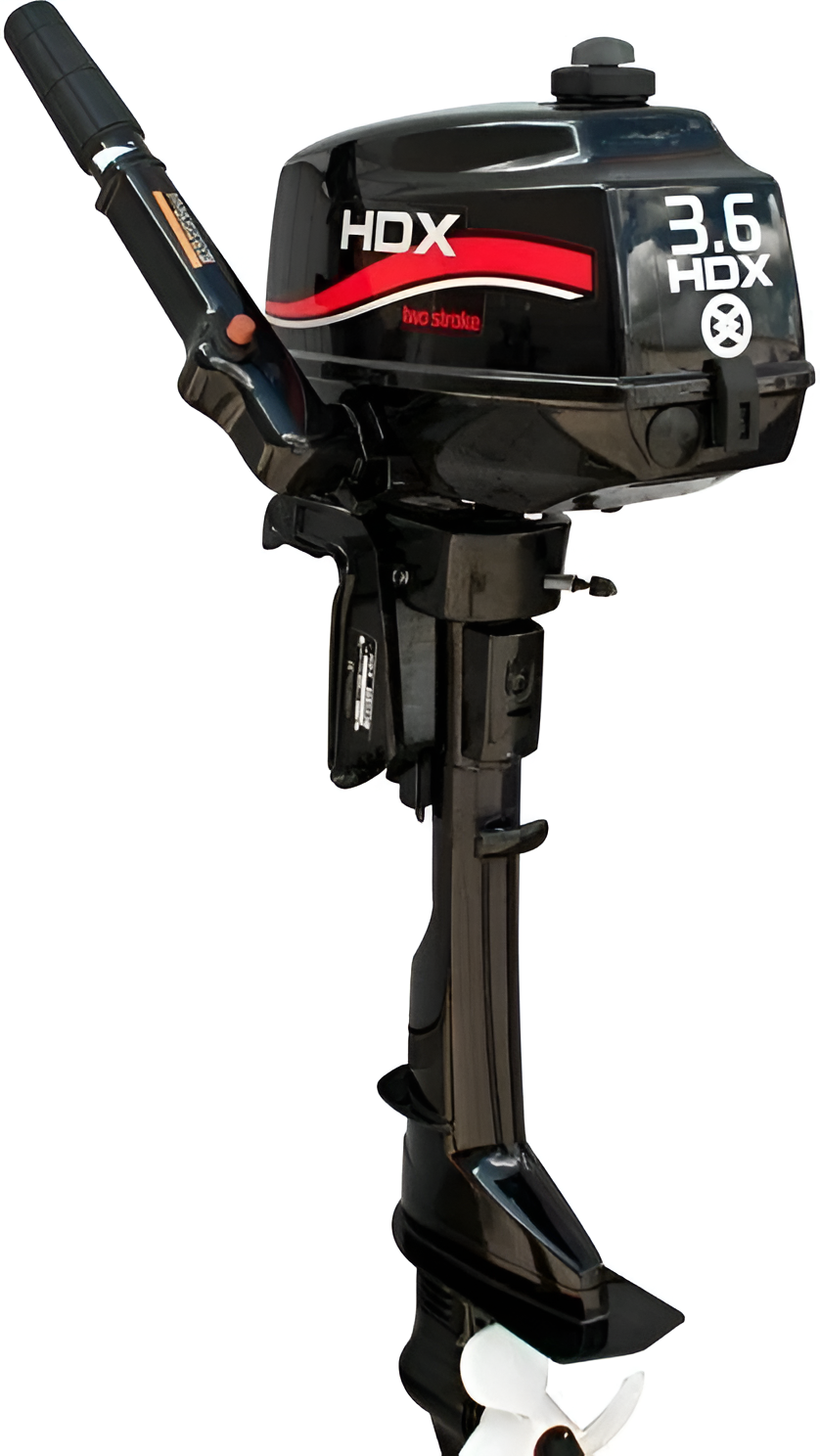 Лодочный мотор HDX "R series T", 3.6 л. с, двухтактный, румпель