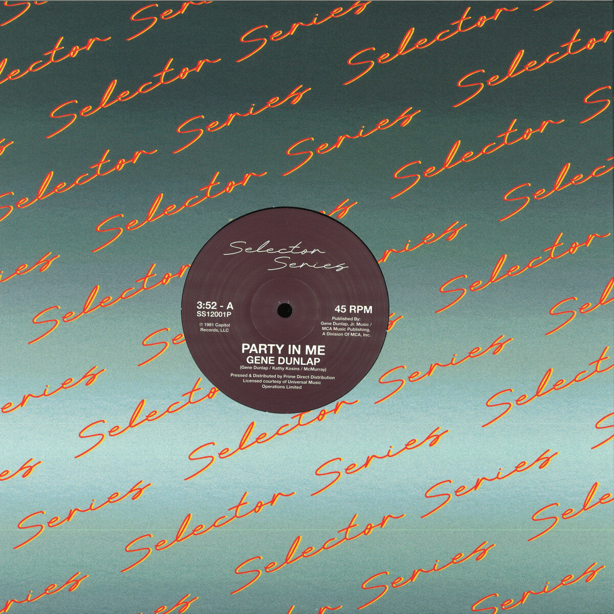 Пластинка Gene Dunlap - Party In Me / Take My Love