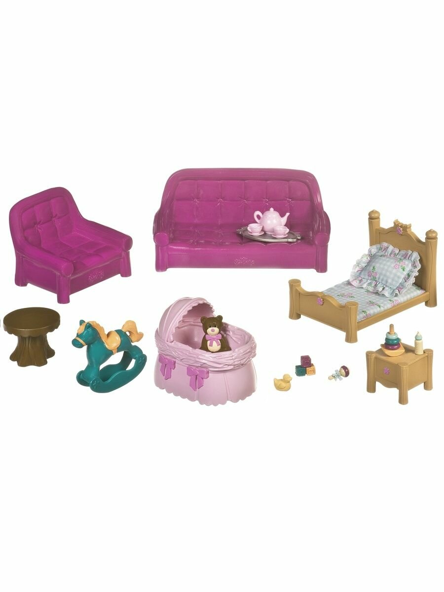 LI'L WOODZEEZ Игровой набор мебели гостиная и детская 23 предмета для фигурок
