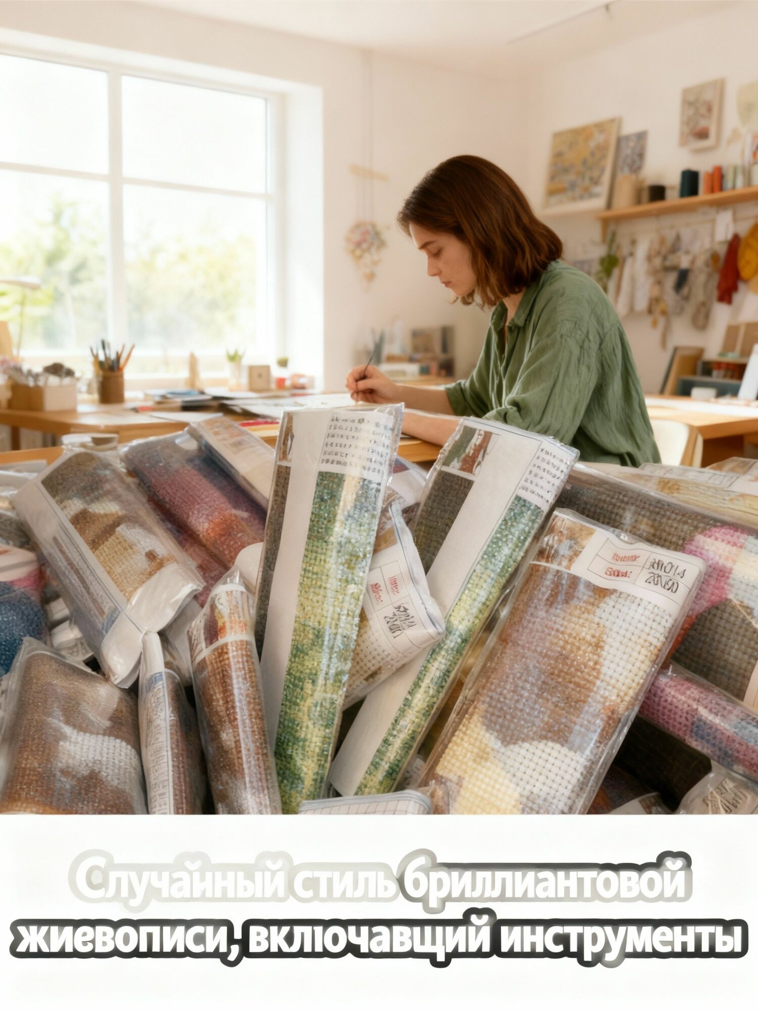 Набор для алмазной вышивки Случайный рисунок 30*40 см, полный комплект страз и инструментов, распродажа остатков, низкая цена