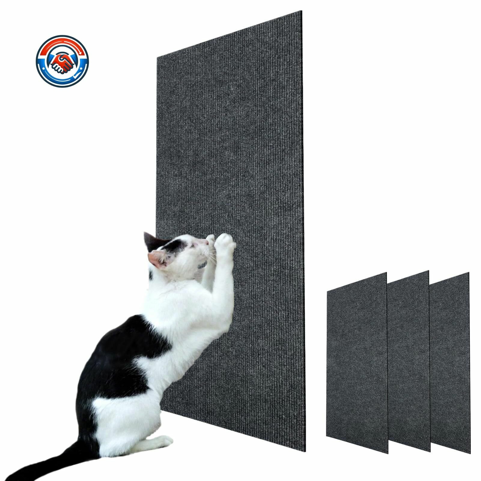 Коврик для кошек на стену и мебель, без сверления, легко клеится и снимается, противоскользящий, аренда-дружелюбный, защита от когтей, универсальный коврик-царапка для котов