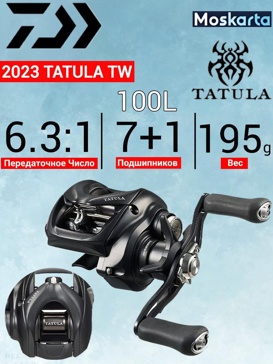 Рыболовные катушки 2024 DAIWA TATULA TW 100 катушка для спиннинга daiwa спиннинг